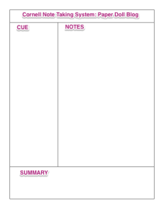 Take Note: Paper Doll’s Guide to Organized Note-Taking in Lectures ...
